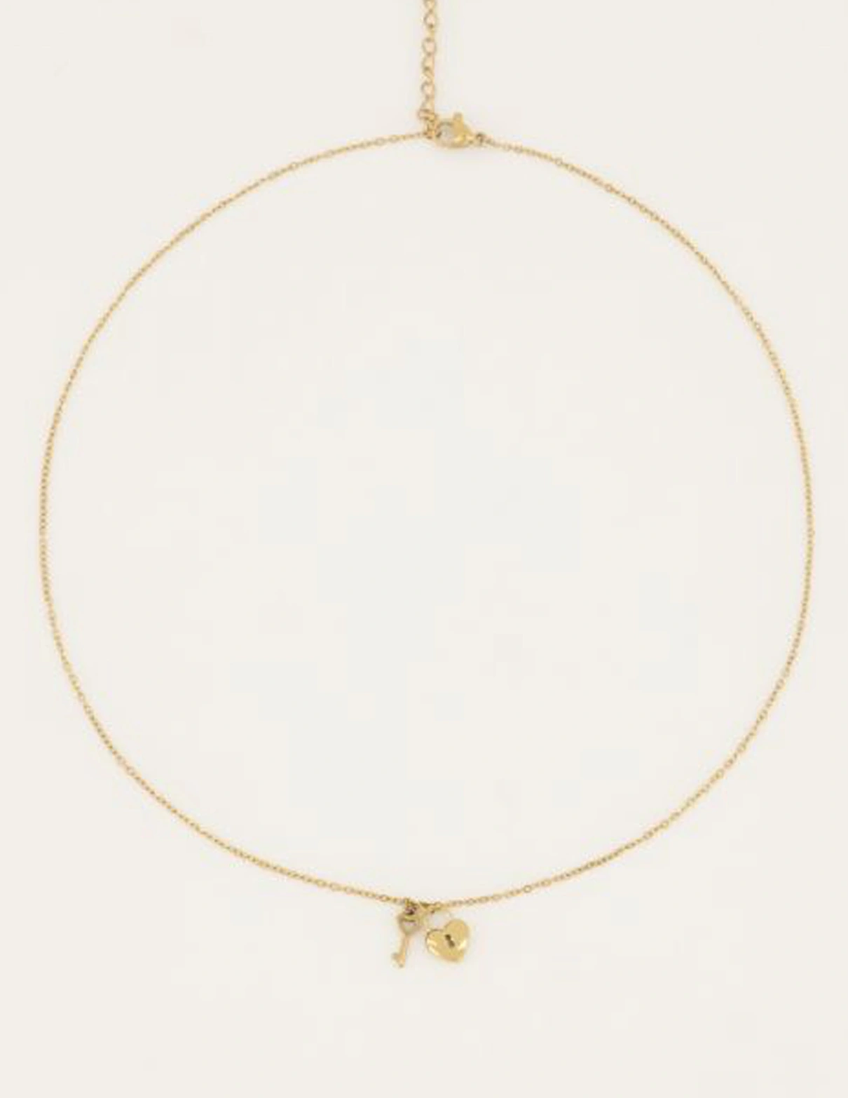 My Jewellery Ketting Hartjes Slot And Sleutel Mj05450 Goud Kopen Bij The Stone